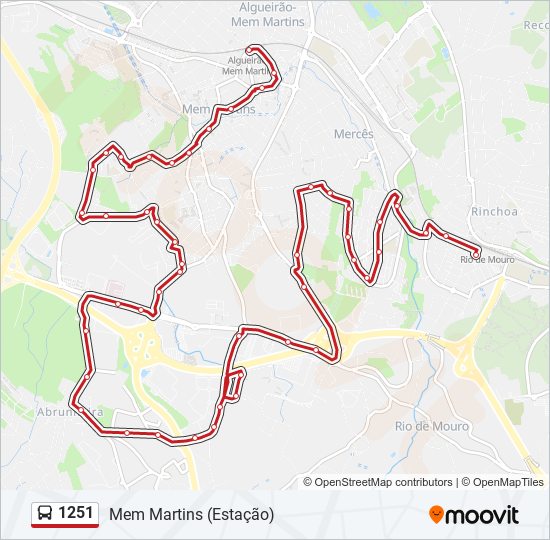 1251 Percursos: Horários, paragens e mapas - Mem Martins (Estação ...