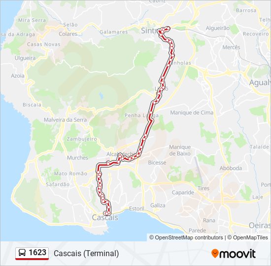1623 Percursos: Horários, paragens e mapas - Cascais (Terminal ...