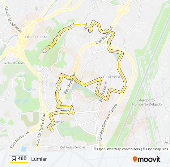 40b Percursos: Horários, paragens e mapas - Lumiar (Atualizado)
