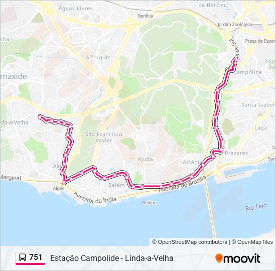 751 Route: Schedules, Stops & Maps - Estação Campolide (Updated)