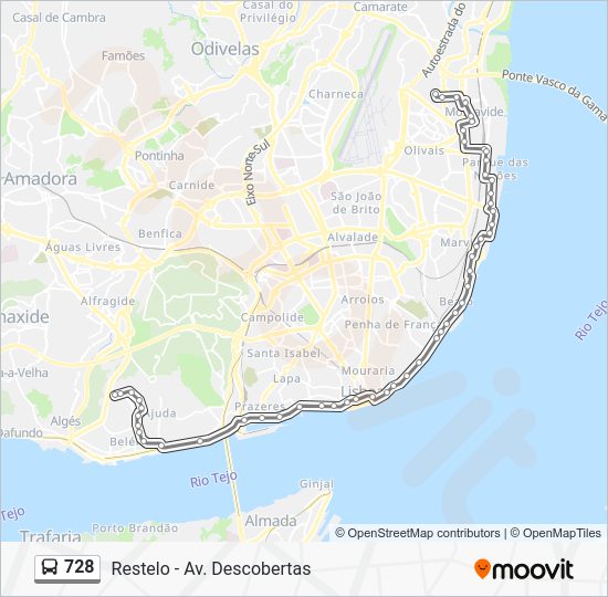 728 Route: Schedules, Stops & Maps - Restelo - Av. Descobertas (Updated)