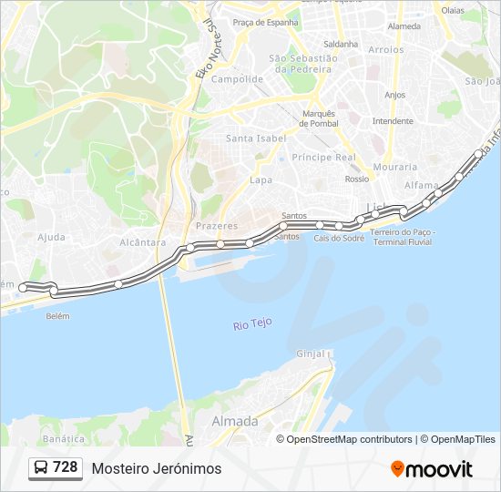 728 Route: Schedules, Stops & Maps - Mosteiro Jerónimos (Updated)