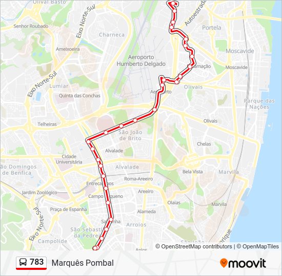 783 Route: Schedules, Stops & Maps - Marquês Pombal (Updated)