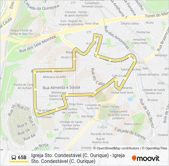 65b Route: Schedules, Stops & Maps - Igreja Sto. Condestável (C ...