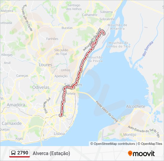 2790 Percursos: Horários, paragens e mapas - Alverca (Estação) (Atualizado)