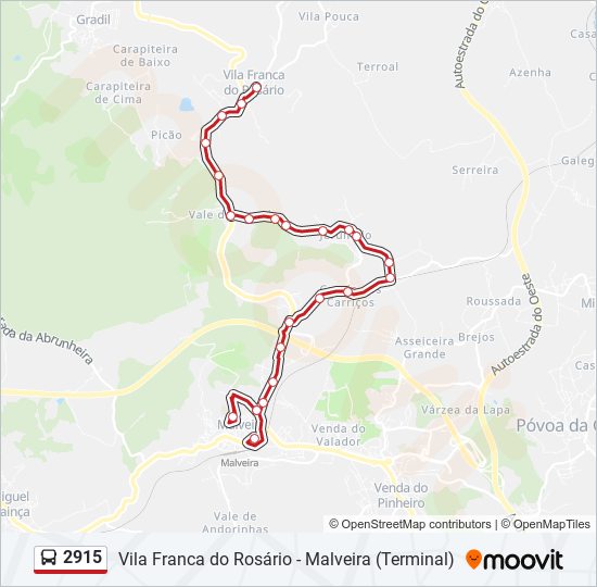 2915 Percursos: Horários, paragens e mapas - Malveira (Terminal ...