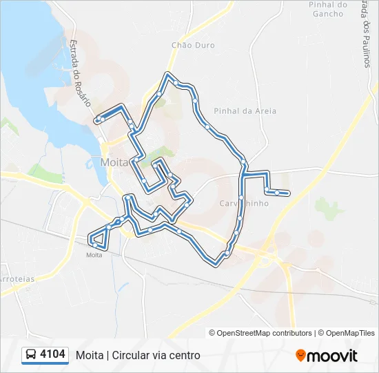 4104 Percursos: Horários, paragens e mapas - Moita | Circular via ...