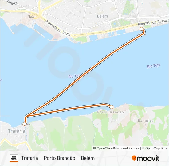 TRAFARIA PORTO BRANDÃO BELÉM Percursos: Horários, paragens e mapas ...