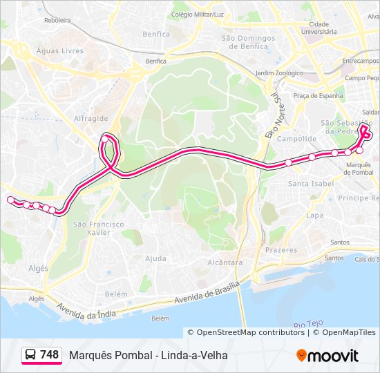 748 Route: Schedules, Stops & Maps - Linda A Velha