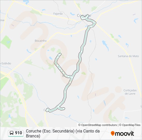 910 Percursos: Horários, paragens e mapas - Coruche (Esc. Secundária ...