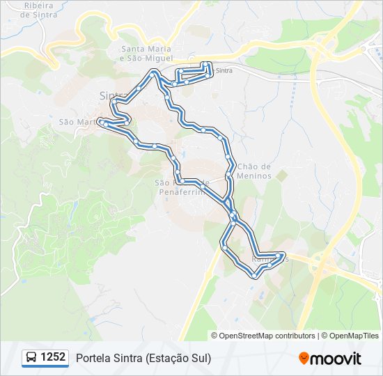 1252 Percursos: Horários, paragens e mapas - Portela Sintra (Estação ...