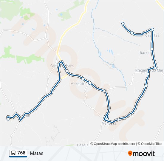 768 Percursos: Horários, paragens e mapas - Matas (Atualizado)