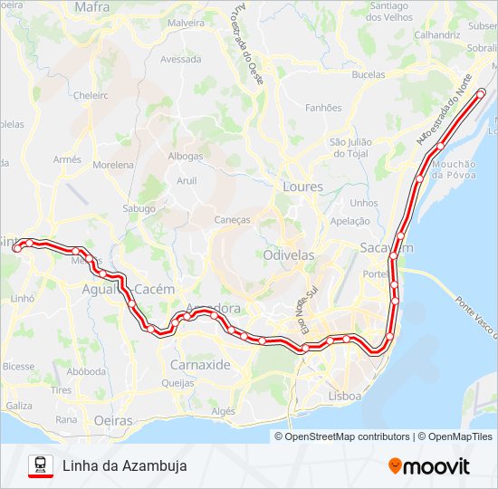 l azambuja Percursos: Horários, paragens e mapas - U-18006 Sintra → ...