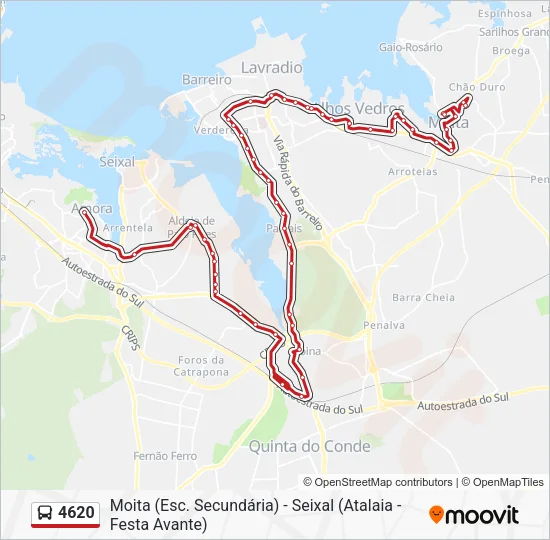 4620 Percursos: Horários, paragens e mapas - Seixal (Atalaia - Festa ...