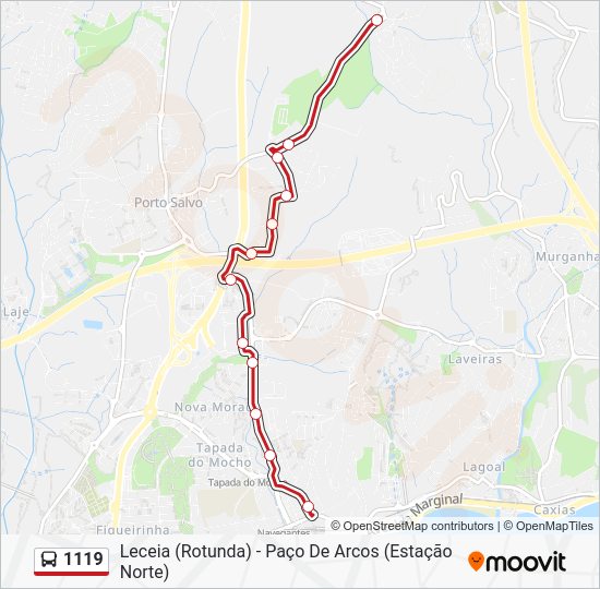 1119 Route: Schedules, Stops & Maps - Paço De Arcos (Estação Norte ...