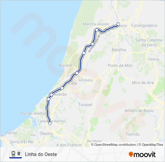 R Percursos: Horários, paragens e mapas - Leiria (Atualizado)