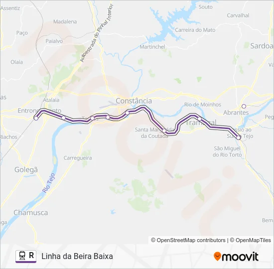 R Percursos: Horários, paragens e mapas - Entroncamento (Atualizado)