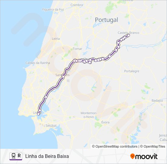R Percursos: Horários, paragens e mapas - Castelo Branco (Atualizado)