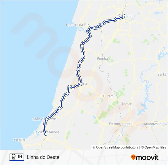 IR Route: Schedules, Stops & Maps - Caldas Da Rainha (Updated)