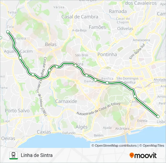 LINHA DE SINTRA Percursos: Horários, paragens e mapas - Lisboa Rossio ...