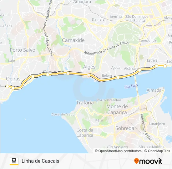 LINHA DE CASCAIS Route: Schedules, Stops & Maps - Oeiras (Updated)