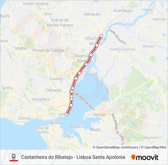 LINHA DA AZAMBUJA Percursos: Horários, paragens e mapas - Lisboa Santa ...