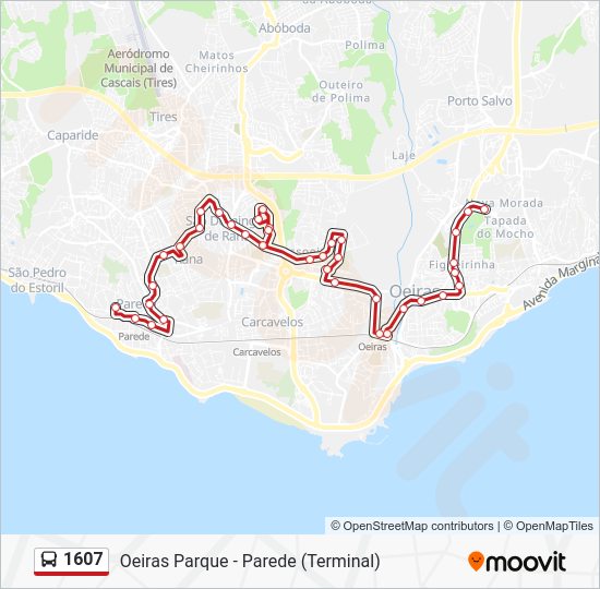 1607 Route: Schedules, Stops & Maps - Av A Bern Cabral Macedo (Pq ...