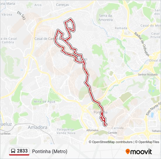 2833 Route: Schedules, Stops & Maps - Pontinha (Metro) (Updated)