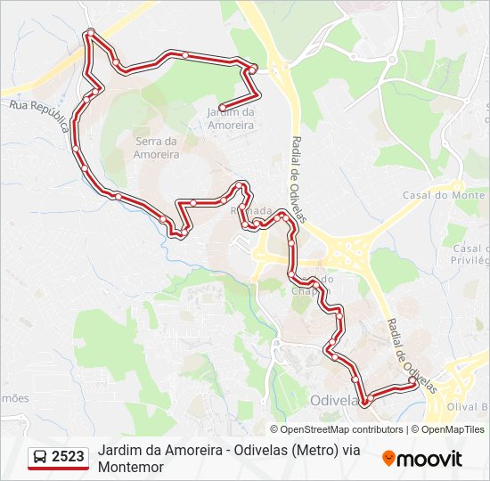 2523 Route: Schedules, Stops & Maps - Odivelas (Metro) (Updated)