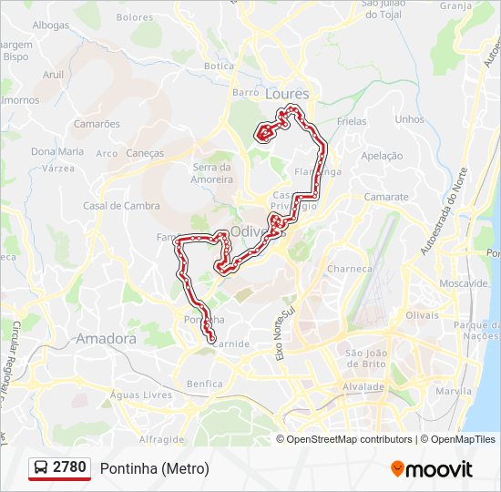2780 Route: Schedules, Stops & Maps - Pontinha (Metro) (Updated)