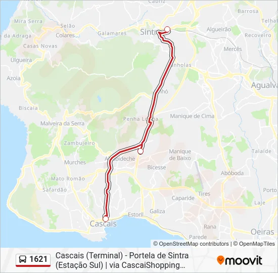 1621 Percursos: Horários, paragens e mapas - Cascais (Terminal ...