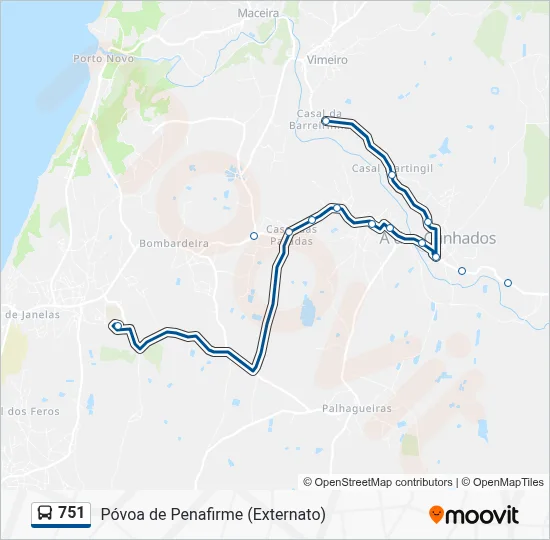 751 Percursos: Horários, paragens e mapas - Póvoa de Penafirme ...