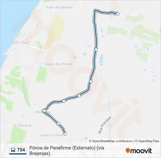 754 Percursos: Horários, paragens e mapas - Póvoa de Penafirme ...