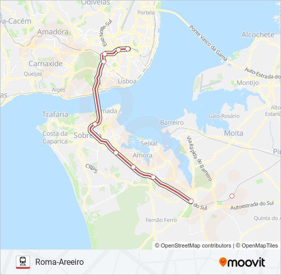 lisboa setúbal Route: Schedules, Stops & Maps - Roma-Areeiro (Updated)