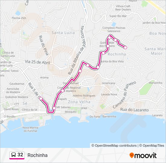32 Route: Schedules, Stops & Maps - Rochinha (Updated)