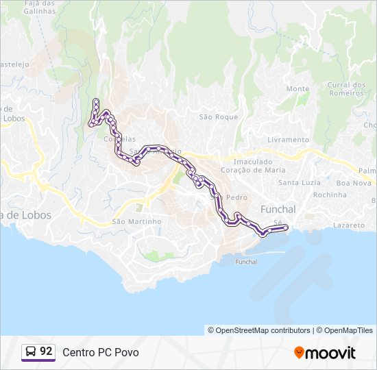 92 Route: Schedules, Stops & Maps - Centro PC Povo (Updated)