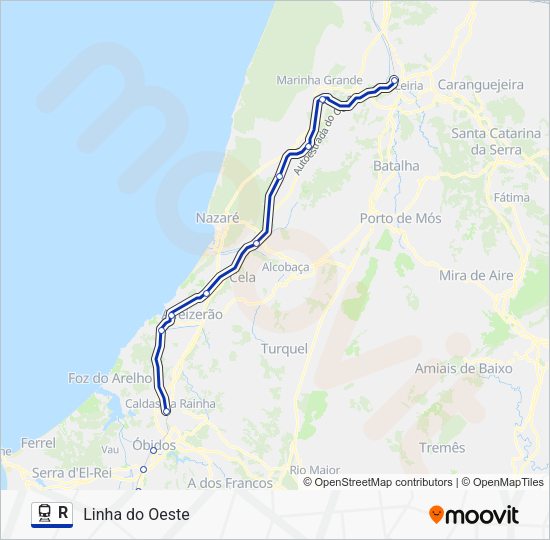 R Percursos: Horários, paragens e mapas - Caldas Da Rainha (Atualizado)