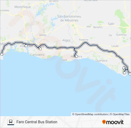 VAMUS ALGARVE Percursos: Horários, paragens e mapas - Faro Central Bus ...