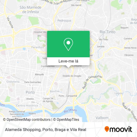 Como chegar a Alameda Shopping em Campanhã por Bus, metro ou Train?