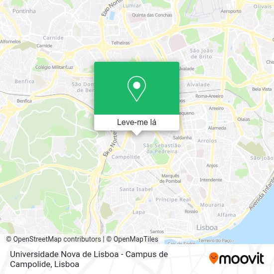 Como chegar a Universidade Nova De Lisboa - Campus De Campolide através ...