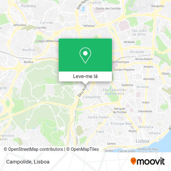 Como chegar a Campolide em Lisboa por autocarro, comboio ou metro?