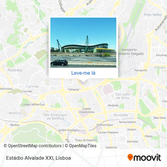 Como chegar a Estádio Alvalade XXI em Lisboa por Autocarro, Metro ...