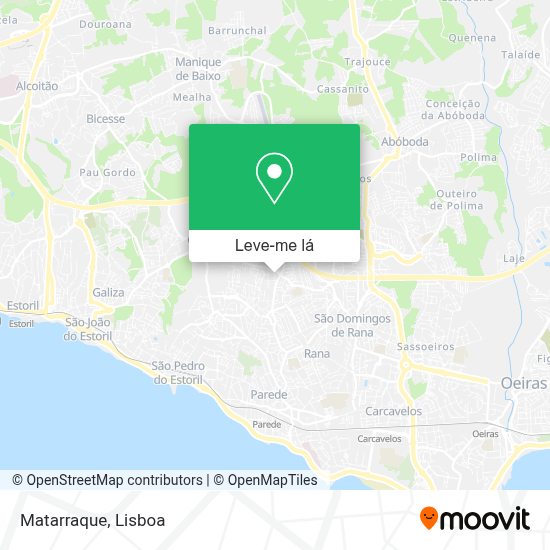 Como chegar a Matarraque em Cascais por autocarro ou comboio?