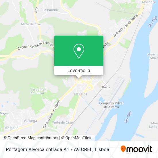 Como chegar a Portagem Alverca entrada A1 / A9 CREL em Vila Franca De ...