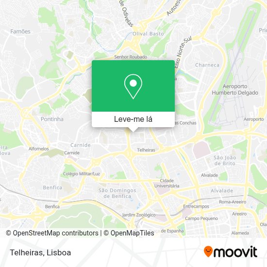 Como chegar a Telheiras em Lisboa por autocarro, metro, comboio ou ferry?
