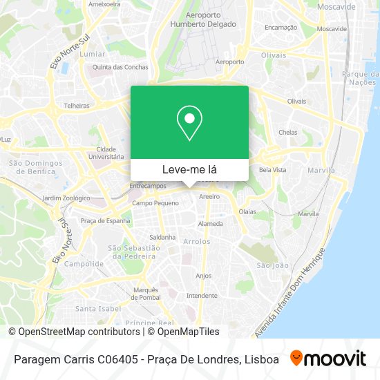 Como chegar a Paragem Carris C06405 - Praça De Londres em Lisboa por ...