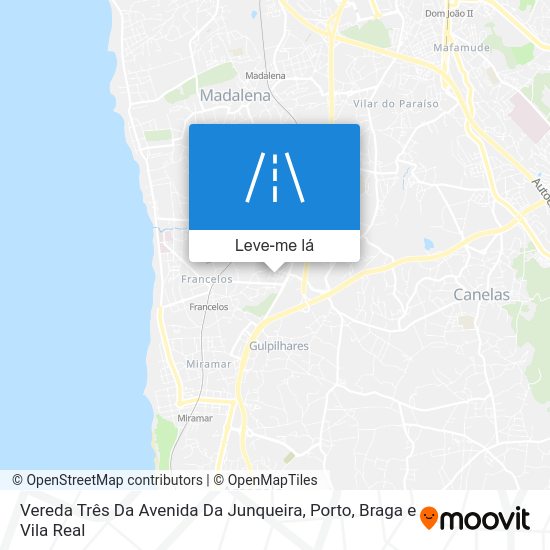 Como chegar ao Vereda Três Da Avenida Da Junqueira, Gulpilhares e ...