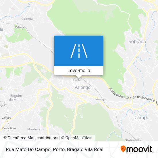 Como chegar ao Rua Mato Do Campo, Valongo por autocarro ou comboio?