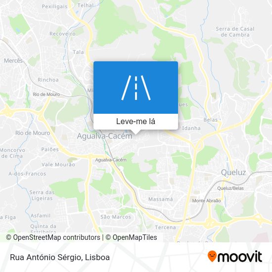 Como chegar a Rua António Sérgio em Sintra por Autocarro, Comboio ou Metro?