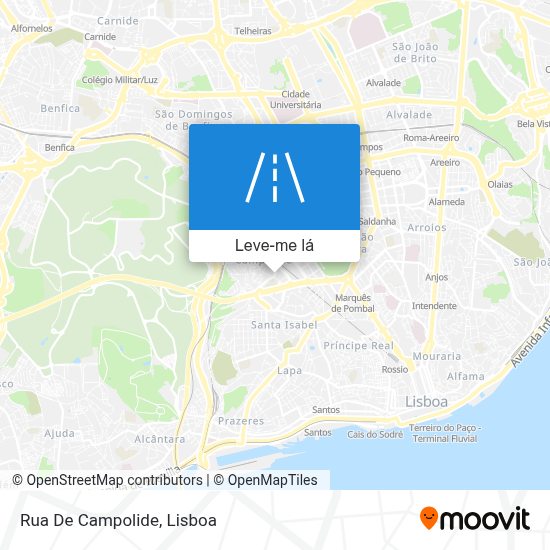 Como chegar ao Rua De Campolide, Lisboa por Autocarro, Metro ou Comboio?